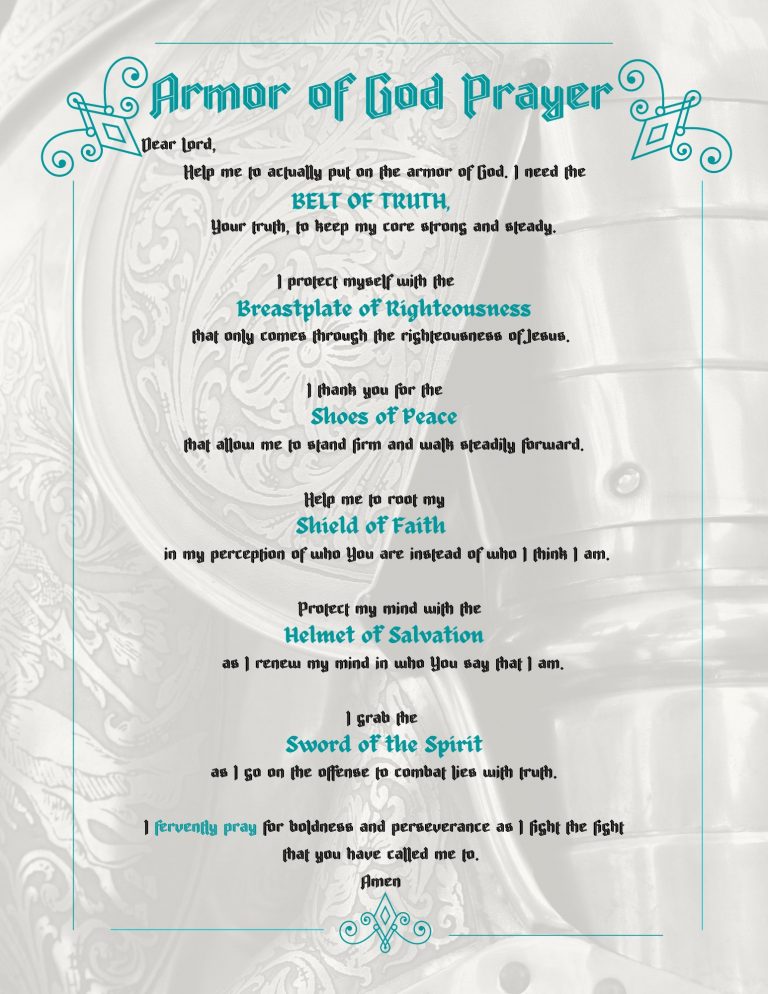 Daily Armor of God Prayer for Women - Mama Reflections